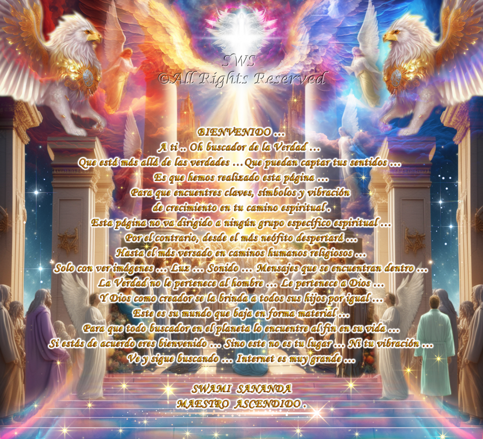 Bienvenido Swami Sananda - Swami Sananda Maestro Ascendido